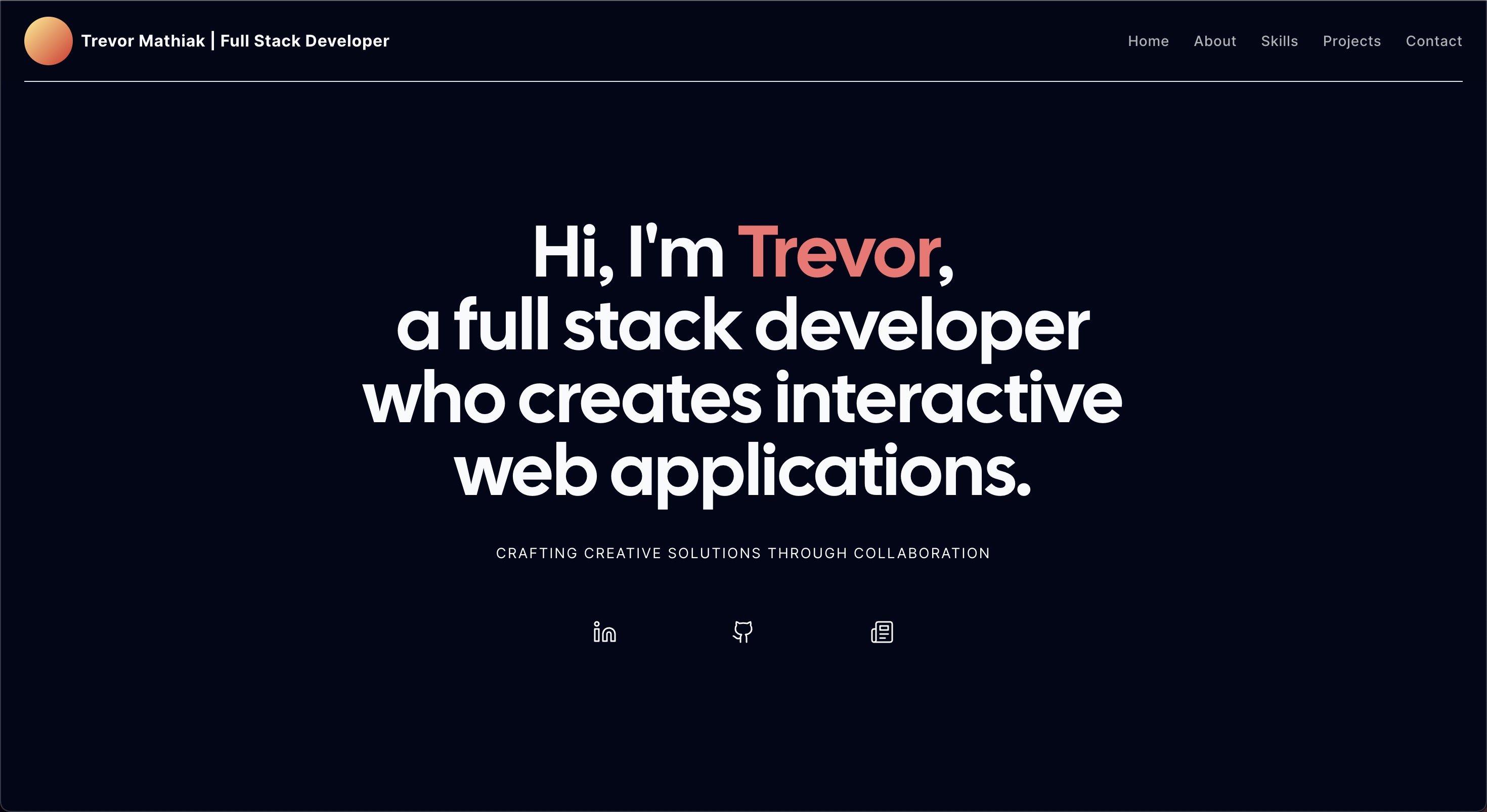 Trevor Mathiak | Full Stack Developer